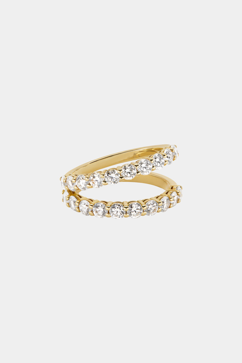 2 TCW Round Stones Unique Double Shank Lab Grown Diamond Wedding Band ...